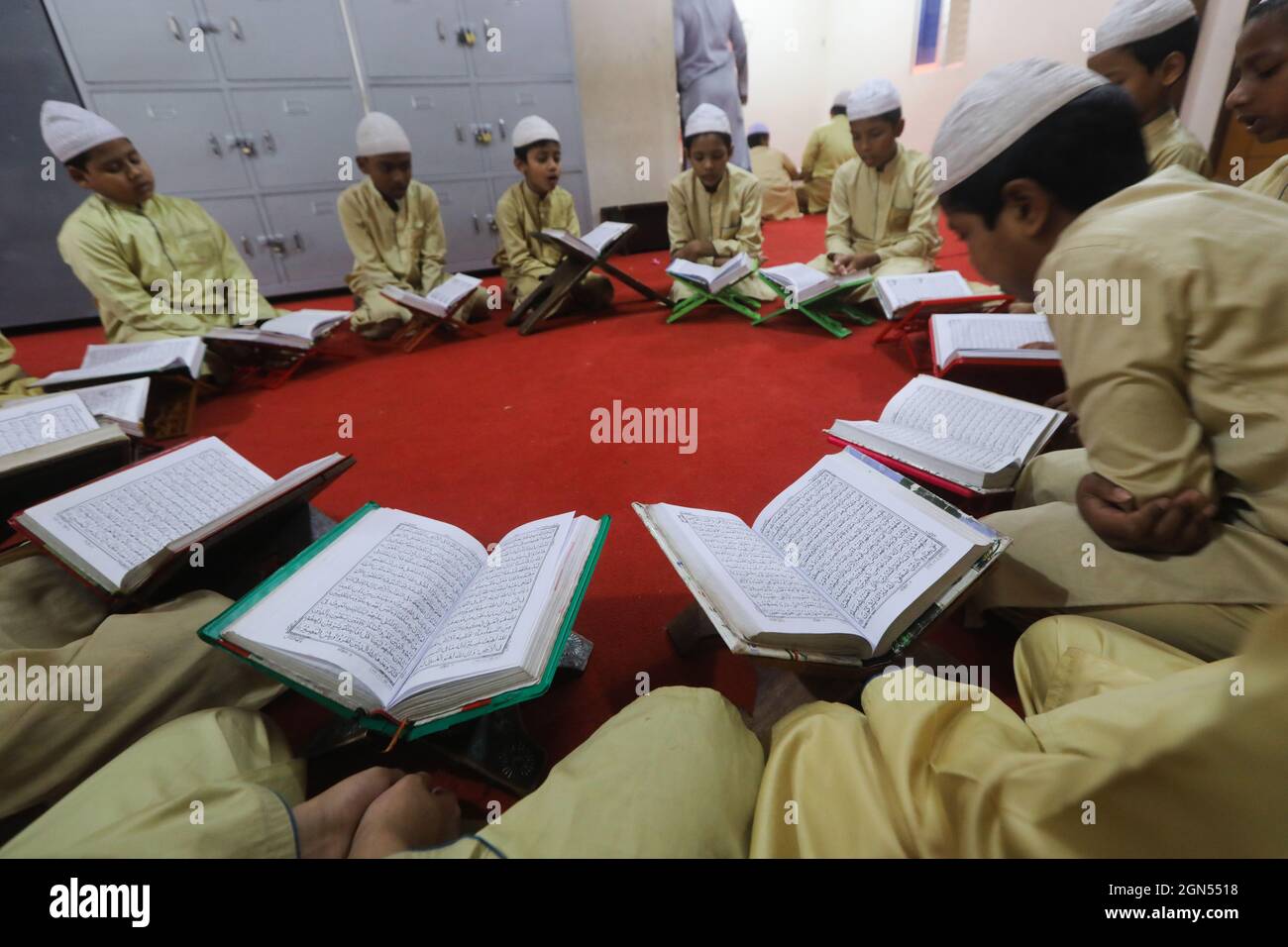 Non Exclusive: Muslim students learn to recite the Quran in a 'Madrasa ...