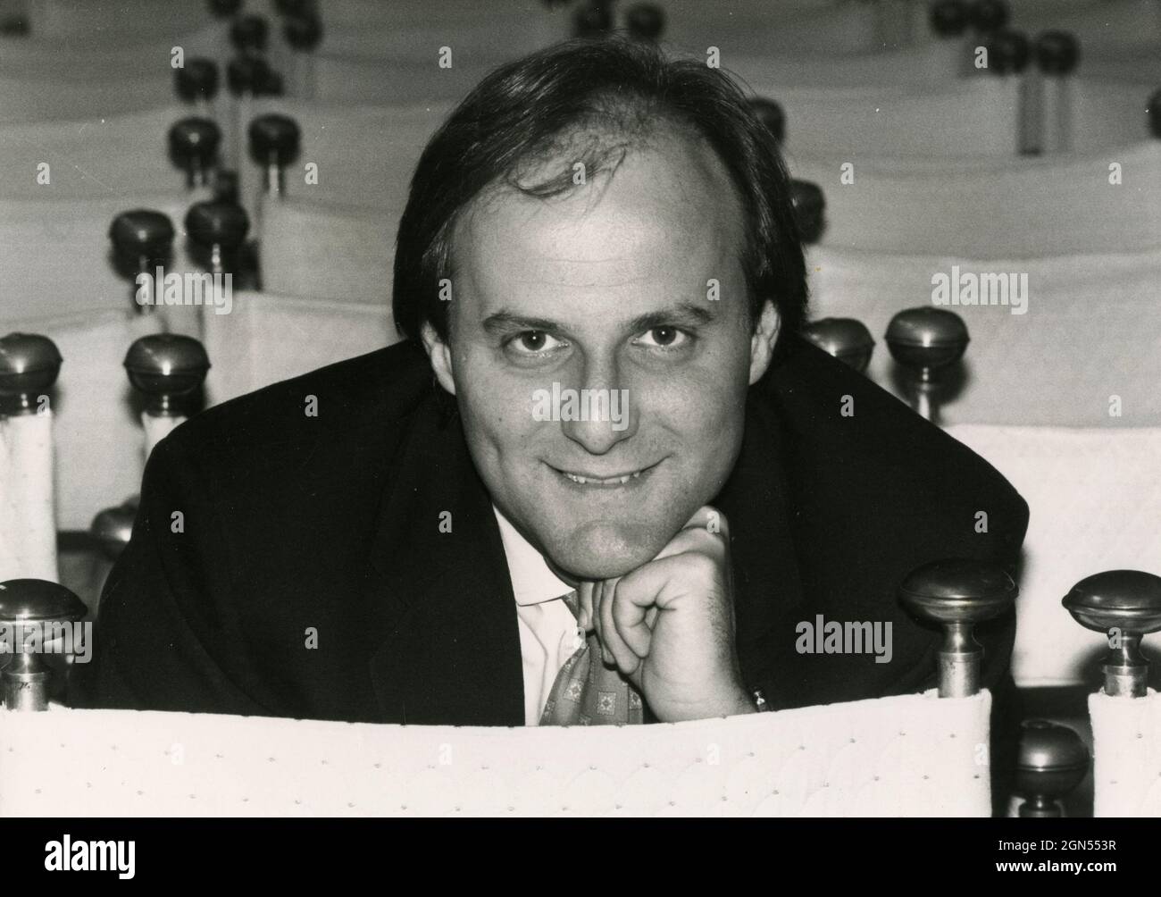 Italian TV presenter and politician Gerry Scotti, 1980s Stock Photo - Alamy