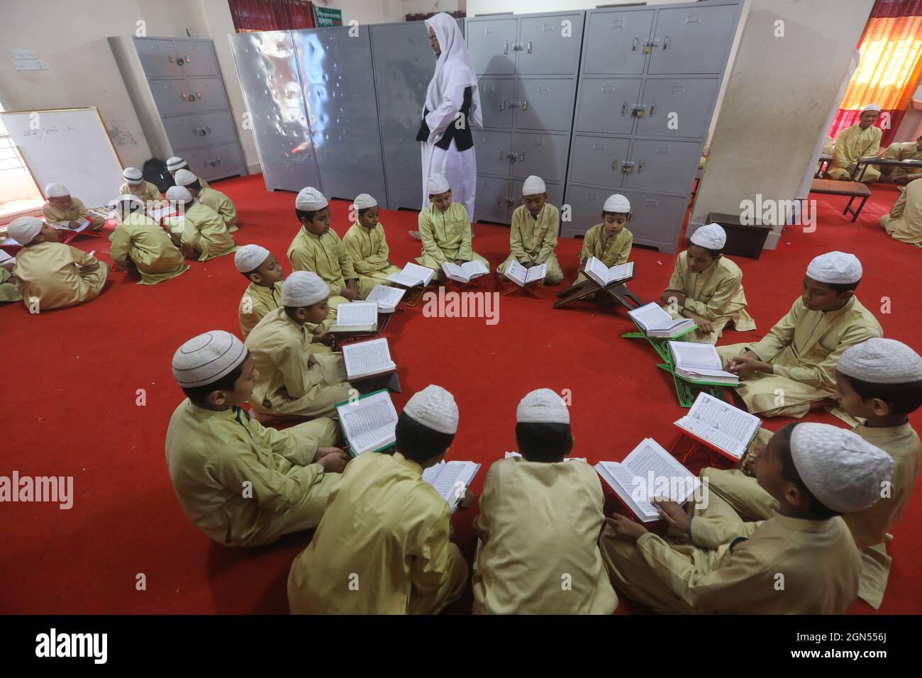 Non Exclusive: Muslim students learn to recite the Quran in a 'Madrasa ...