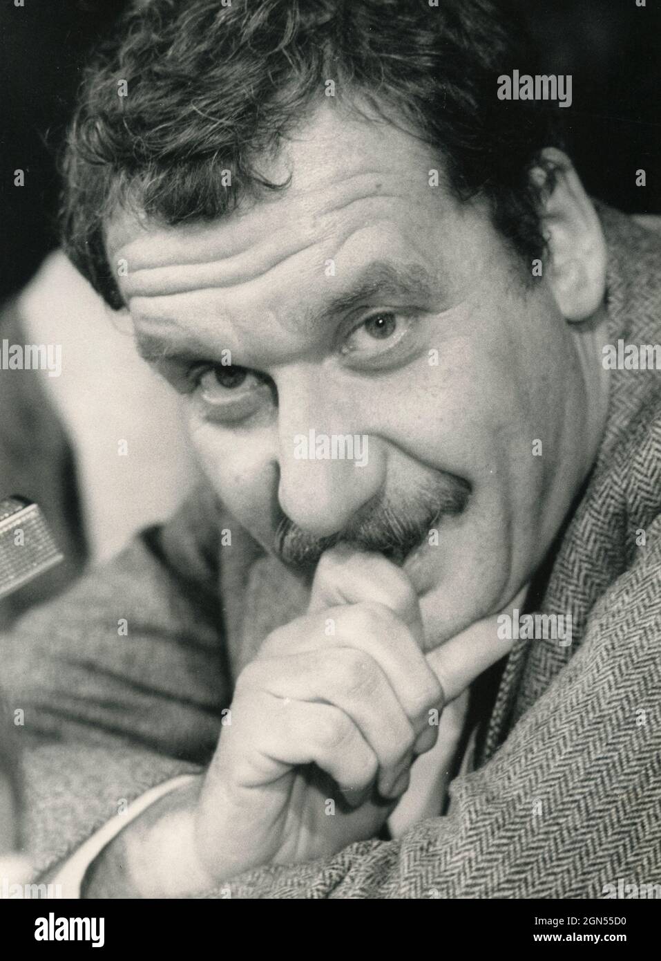 Italian singer and songwriter Paolo Conte, 1980s Stock Photo - Alamy
