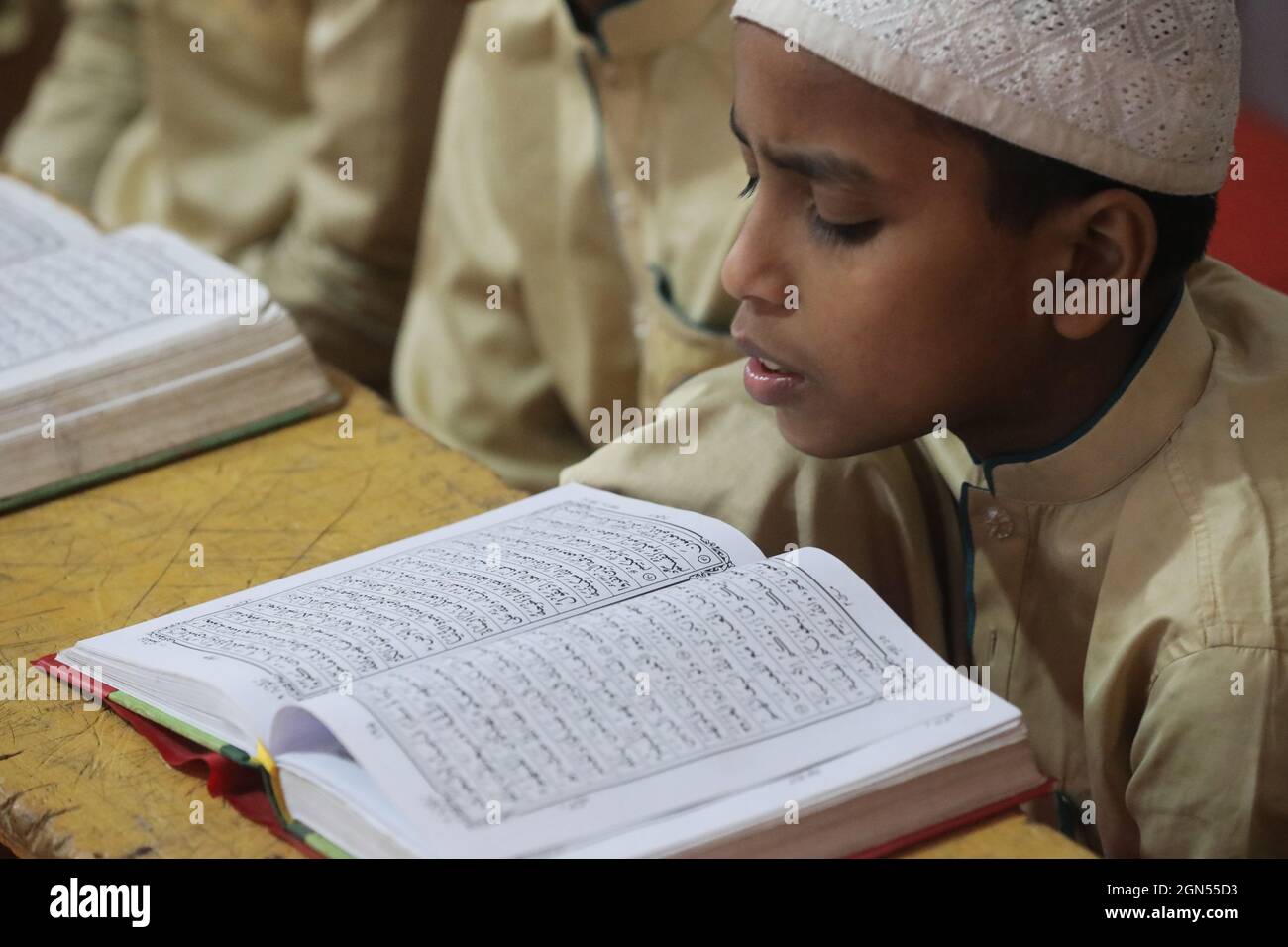 Non Exclusive: Muslim students learn to recite the Quran in a 'Madrasa ...