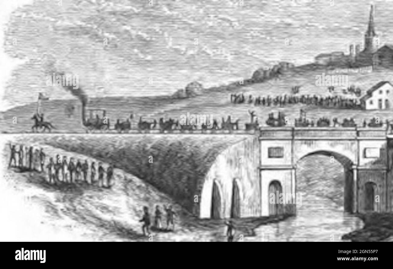 1825 stockton darlington railway Black and White Stock Photos & Images ...