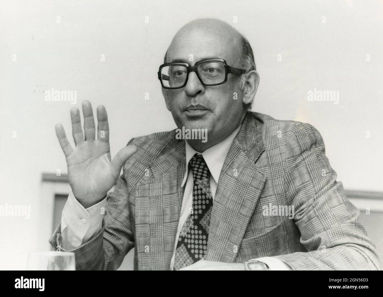 Italian journalist and politician Sandro Curzi, 1980s Stock Photo - Alamy