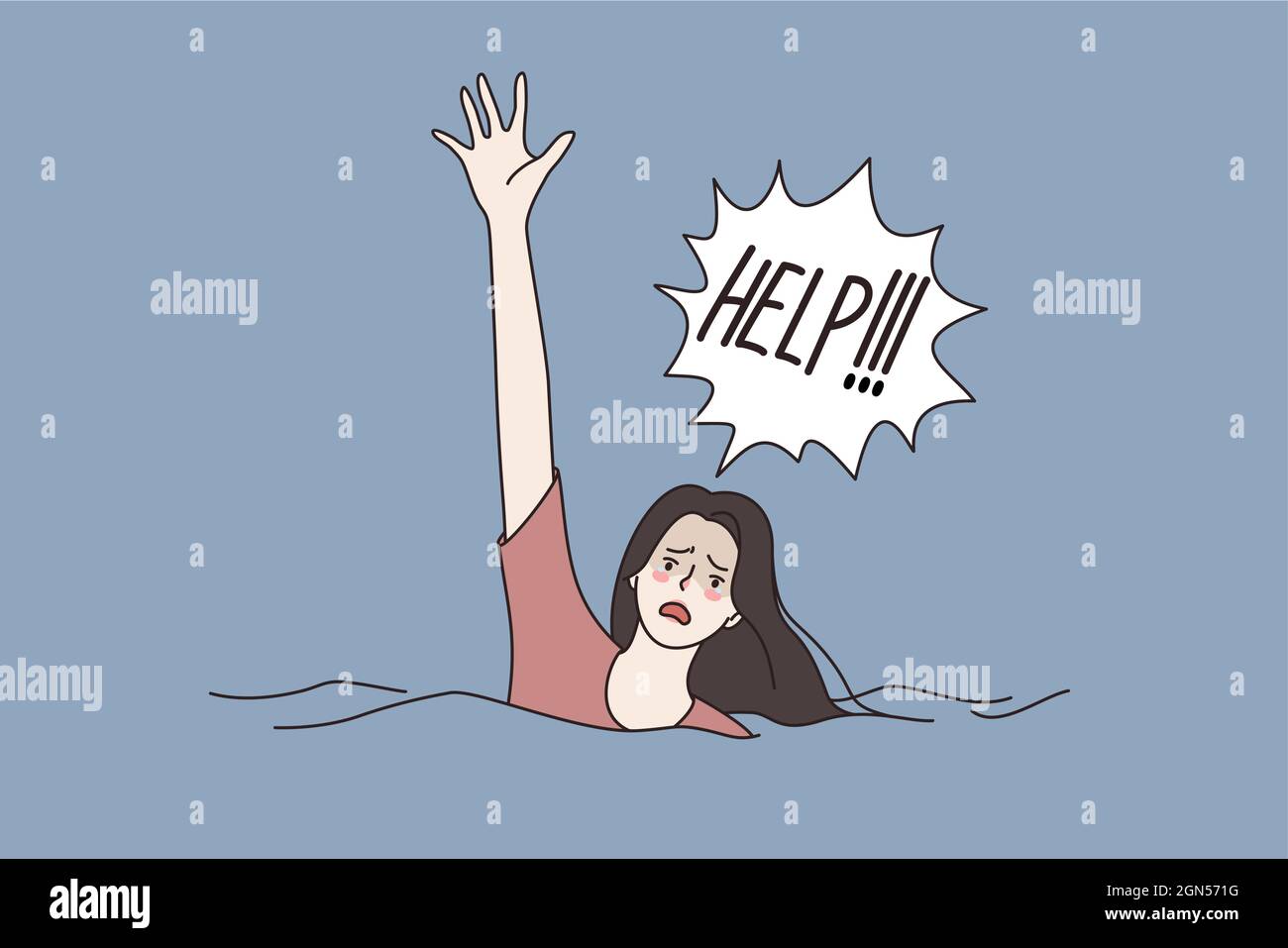 Save drowning Stock Vector Images - Alamy