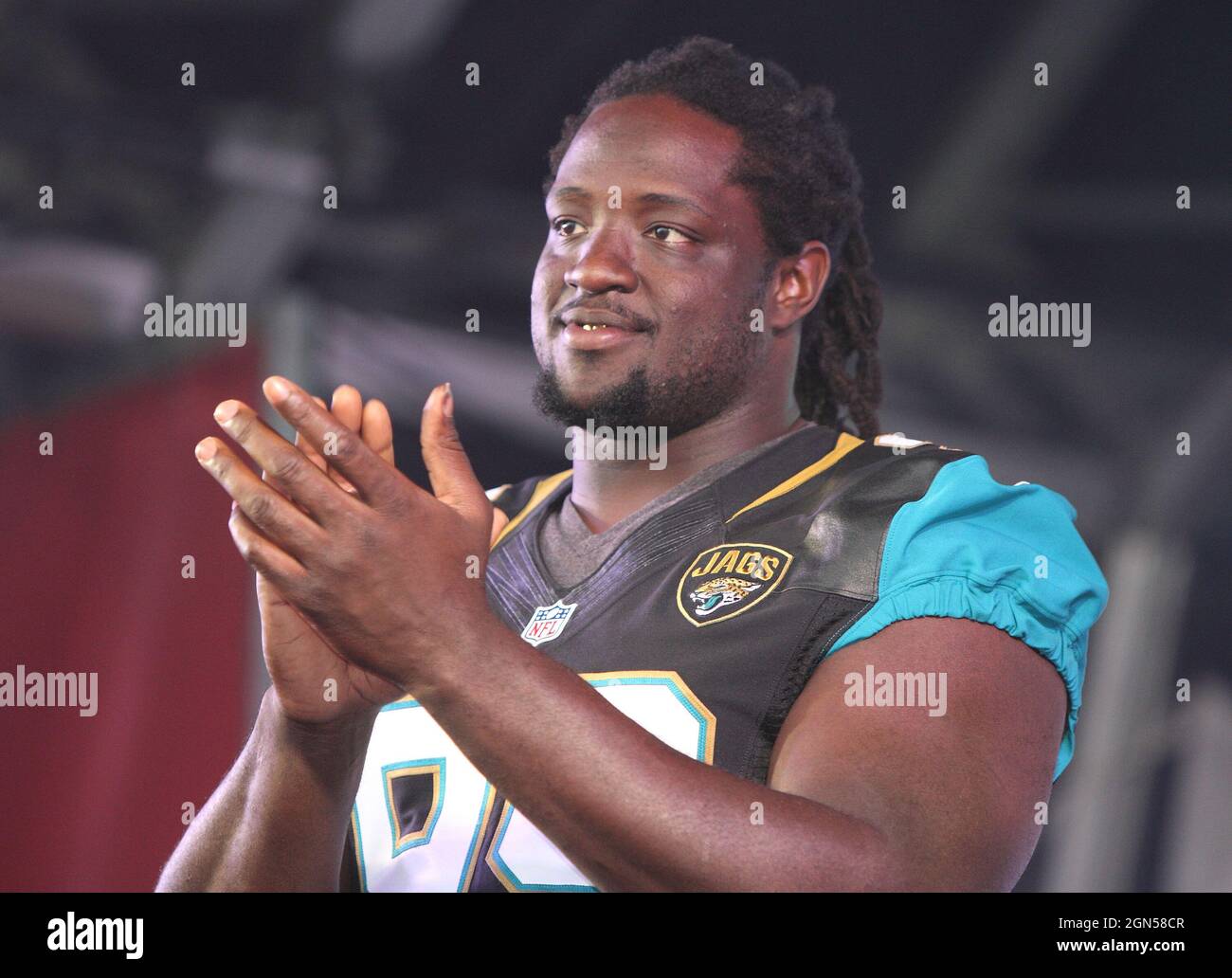 London. UK. Jags player Sen'Derrick Marks at the NFL (USA National ...