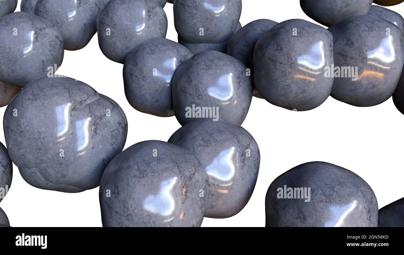 Geometric spheres with 3d render glitter and deformed surface ...