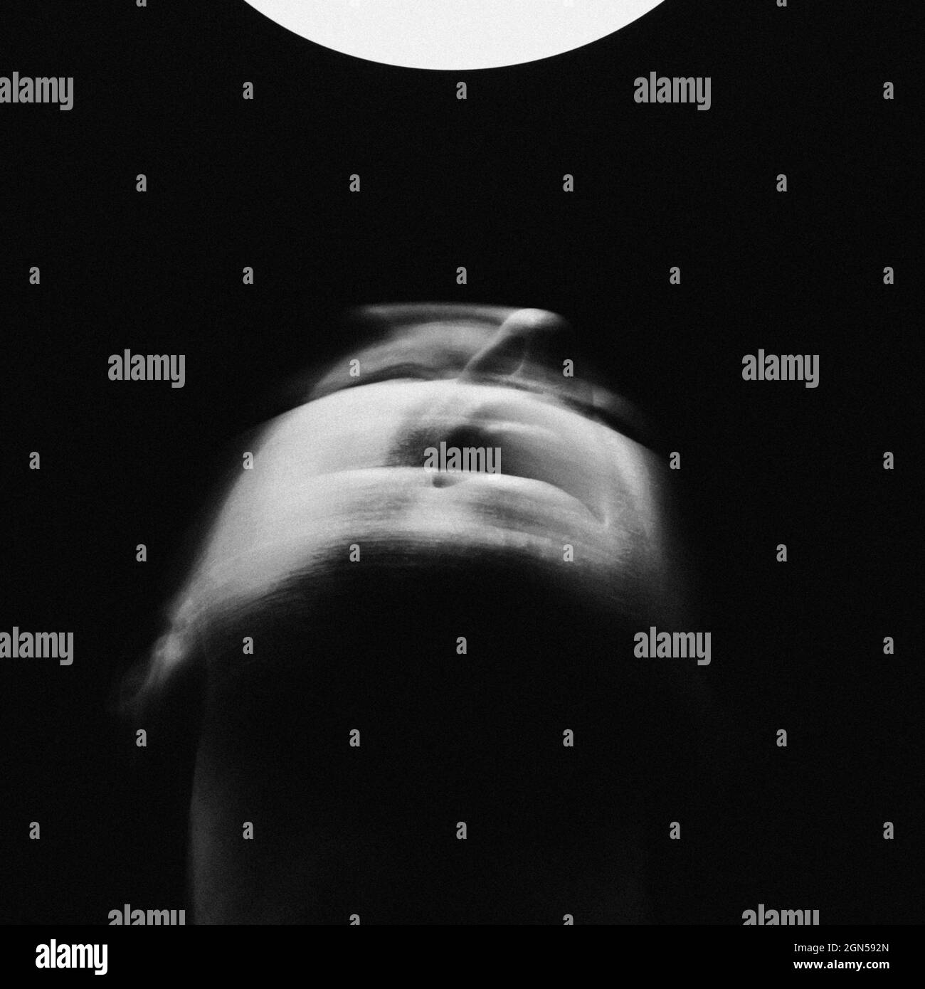 Scream of horror. Screaming man face. Shot with long exposure Stock ...