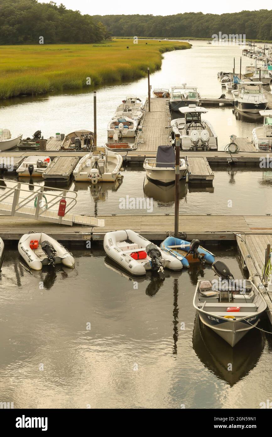 Mid sized marina on the Rowley border over the Merrimack River in ...