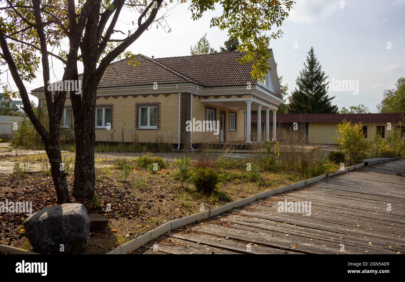 Dacha, a house for seasonal living, located in a rural area. Designed ...