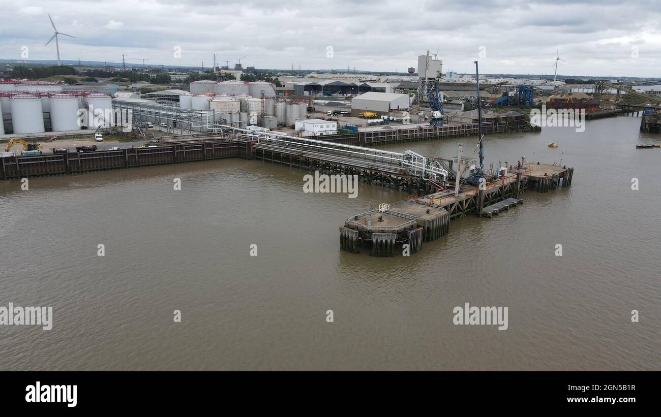 Cemex Storage site Dagenham Essex UK Stock Photo - Alamy