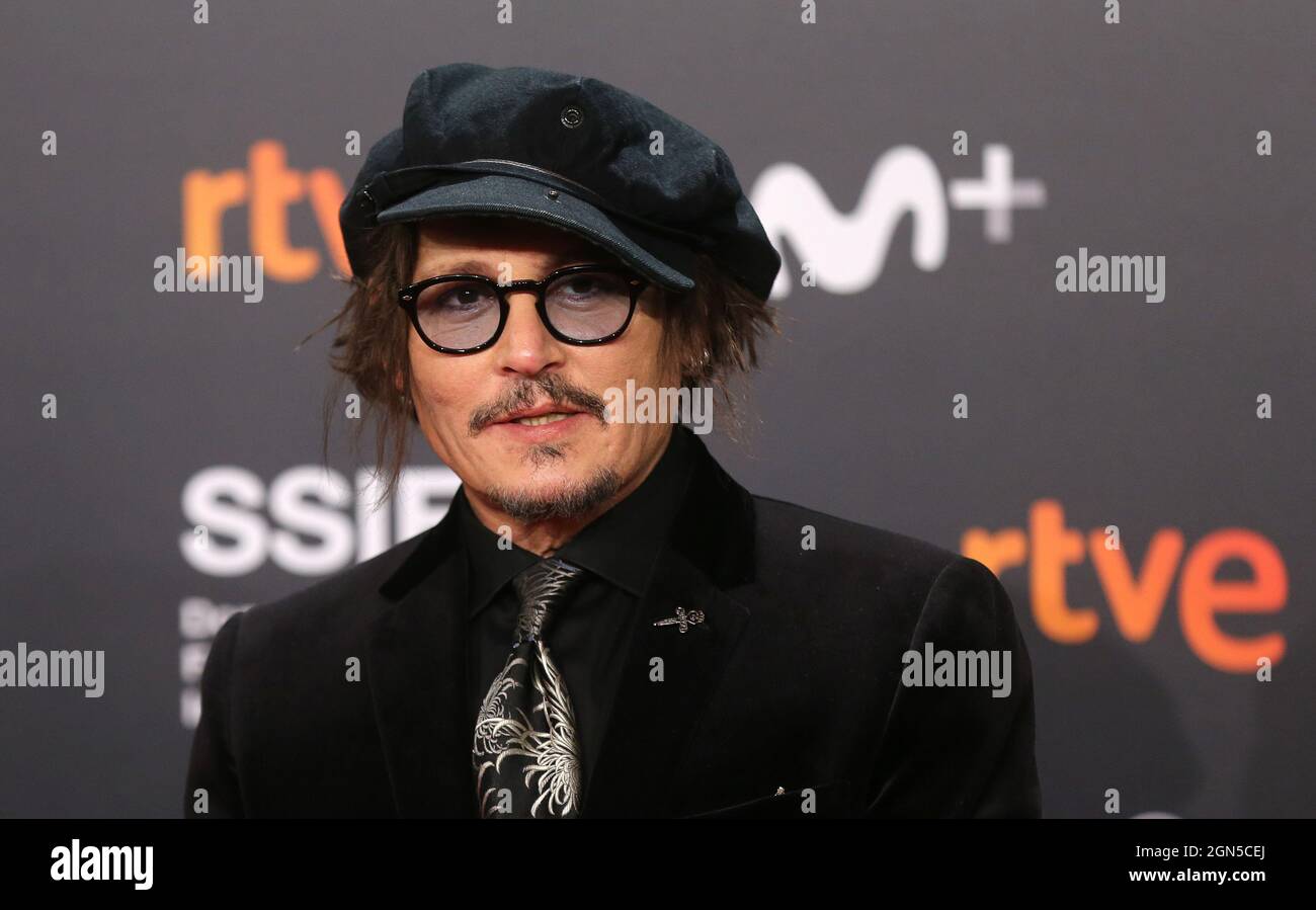 San Sebastian, Spain. 22nd September, 2021. Actor Johnny Depp attending ...
