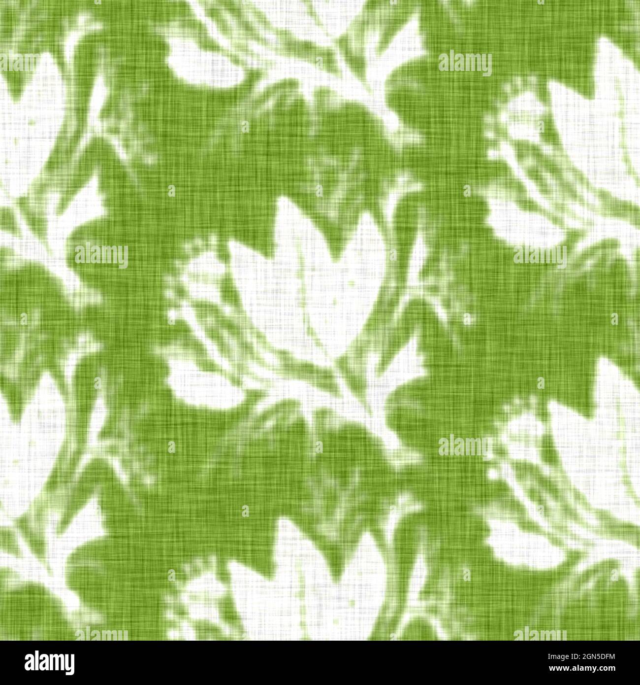 Hand drawn flower motif linen texture. Whimsical garden seamless ...