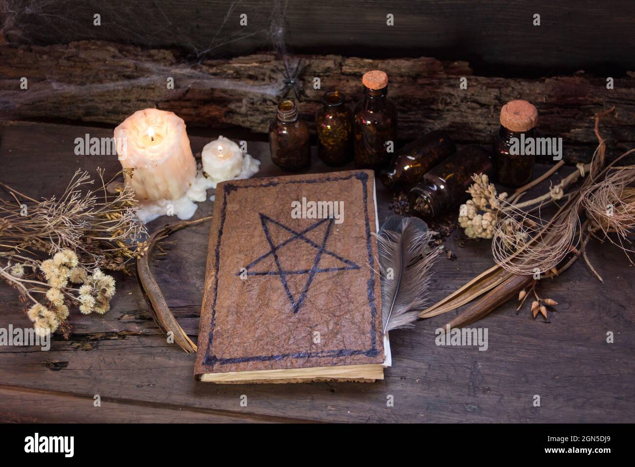 set of objects symbols of esoteric rituals Stock Photo - Alamy