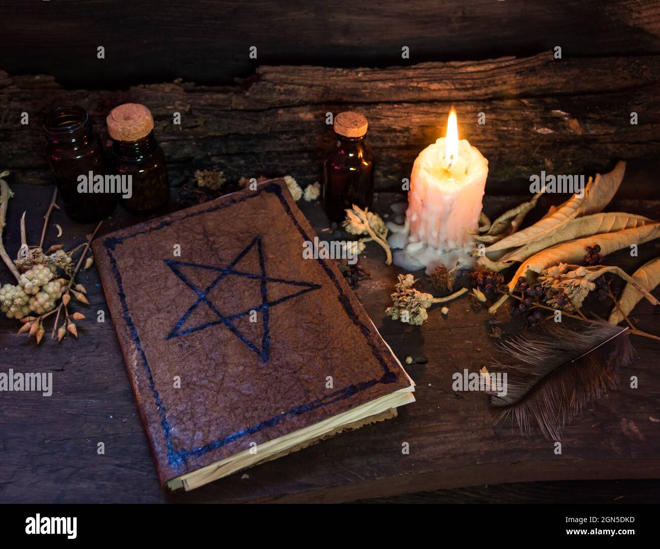 set of objects symbols of esoteric rituals Stock Photo - Alamy