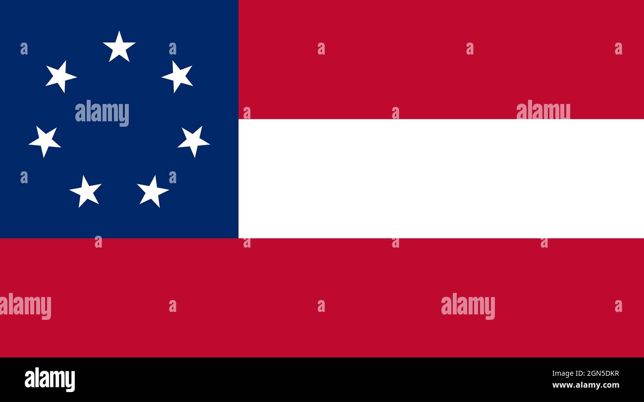 Top view of flag of the Confederate States of America March 1861 Stock ...