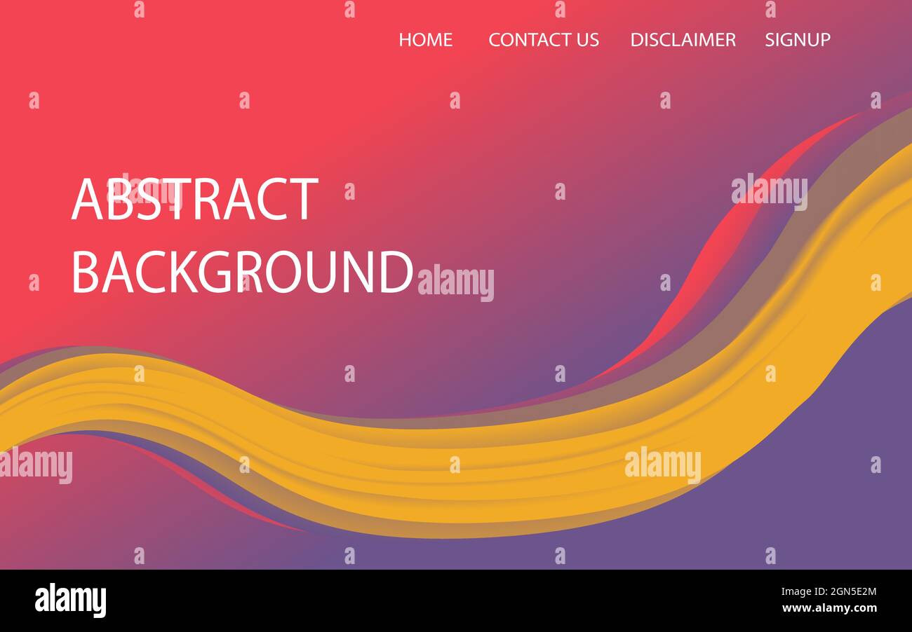 Landing page website mockup abstract background. Vivid bright gradient ...