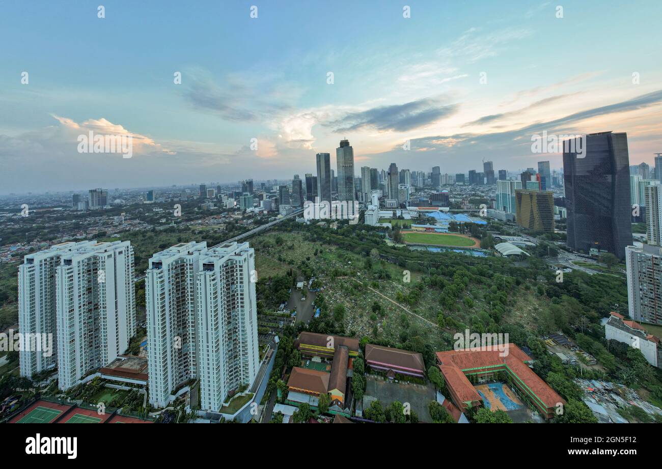 Aerial view of Asia Business concept for real estate - panoramic modern ...