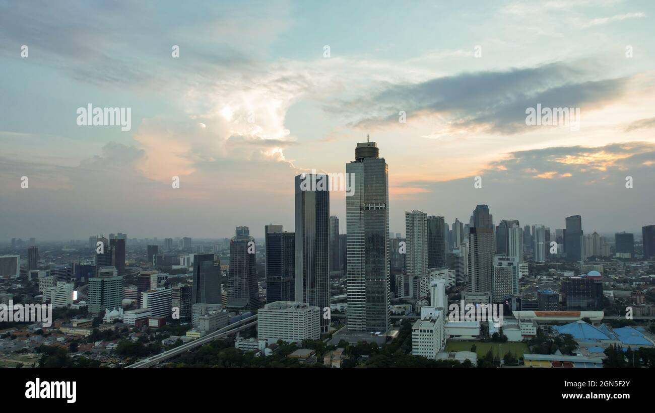 Aerial view of Asia Business concept for real estate - panoramic modern ...