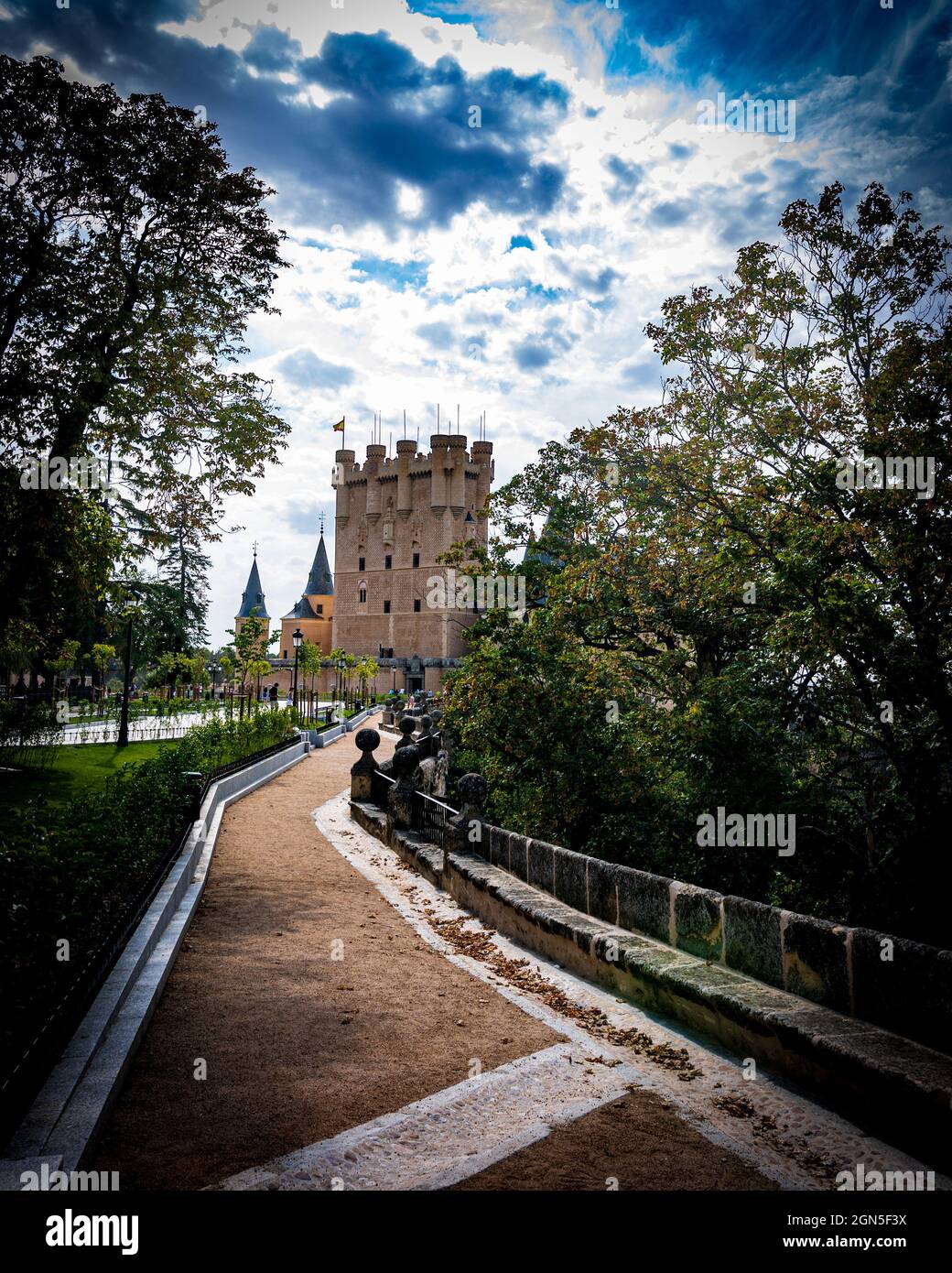 Ancient architecture of a castle in Europe Stock Photo - Alamy
