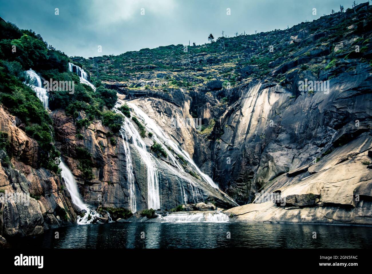 Gorgeous waterfall of the Mirador de Ezaro in Spain Stock Photo - Alamy