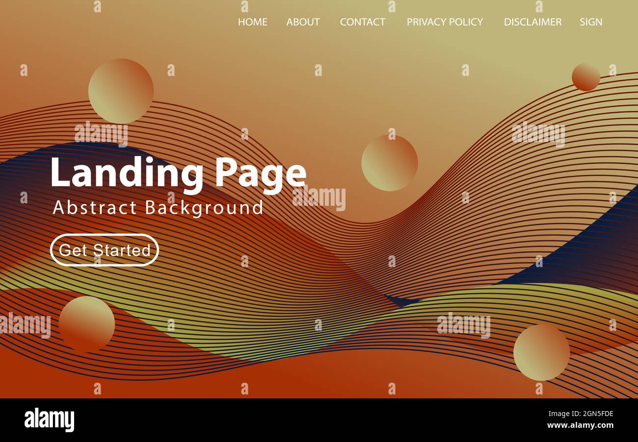 Landing page website mockup abstract background. Vivid bright gradient ...
