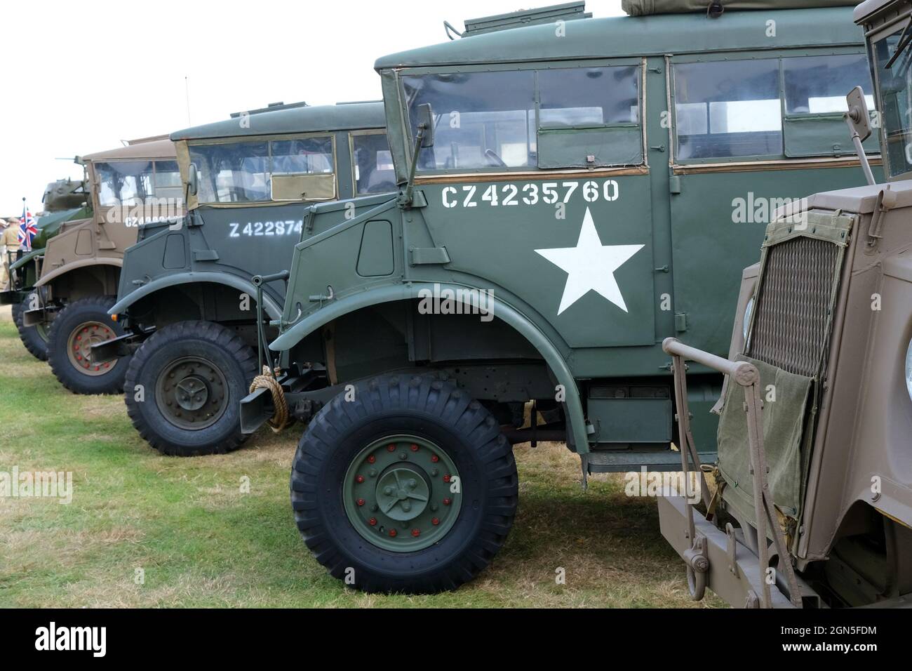 September 2021 - Line of Canadian built trucks at the Military display ...