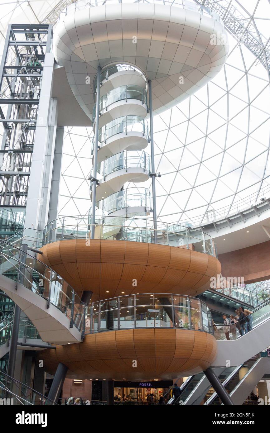 Interior atrium levels victoria square shopping centre shops ret hi-res ...