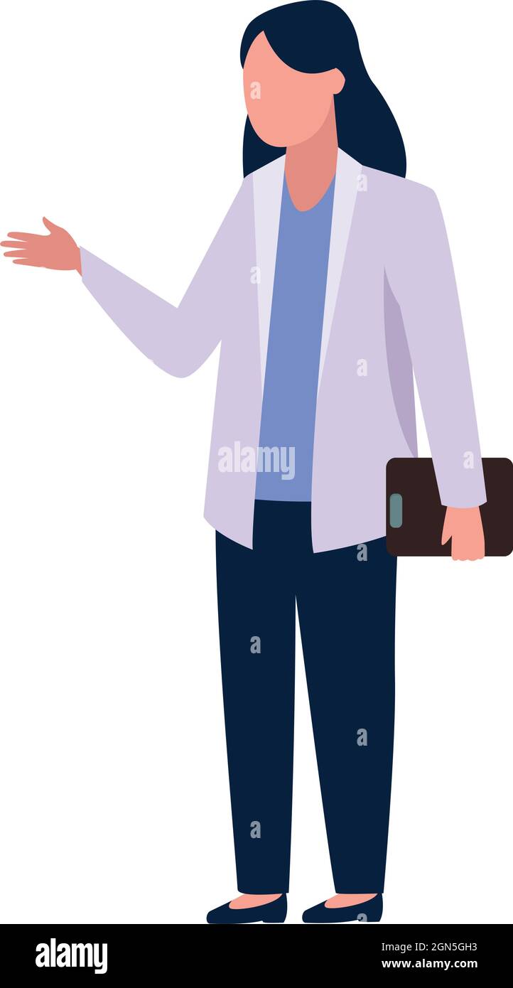Female Doctor Standing Stock Vector Image And Art Alamy