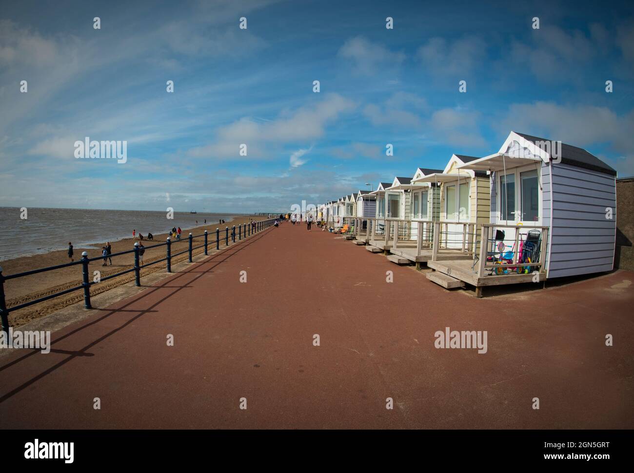 Lytham St. Anne's Beach Huts and Beach Front, Fylde Coast, Lancashire ...