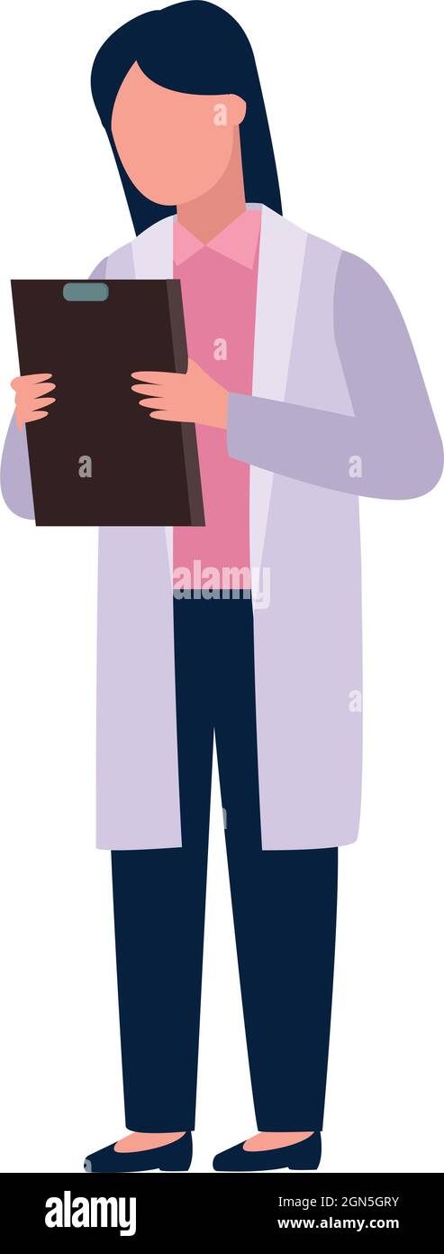 female doctor with checklist Stock Vector Image & Art - Alamy
