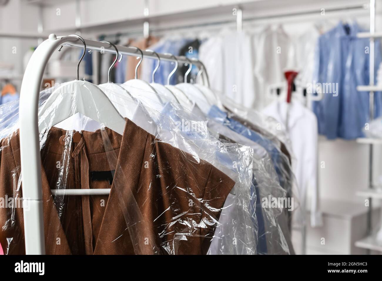 Interior modern dry cleaners hi-res stock photography and images - Alamy