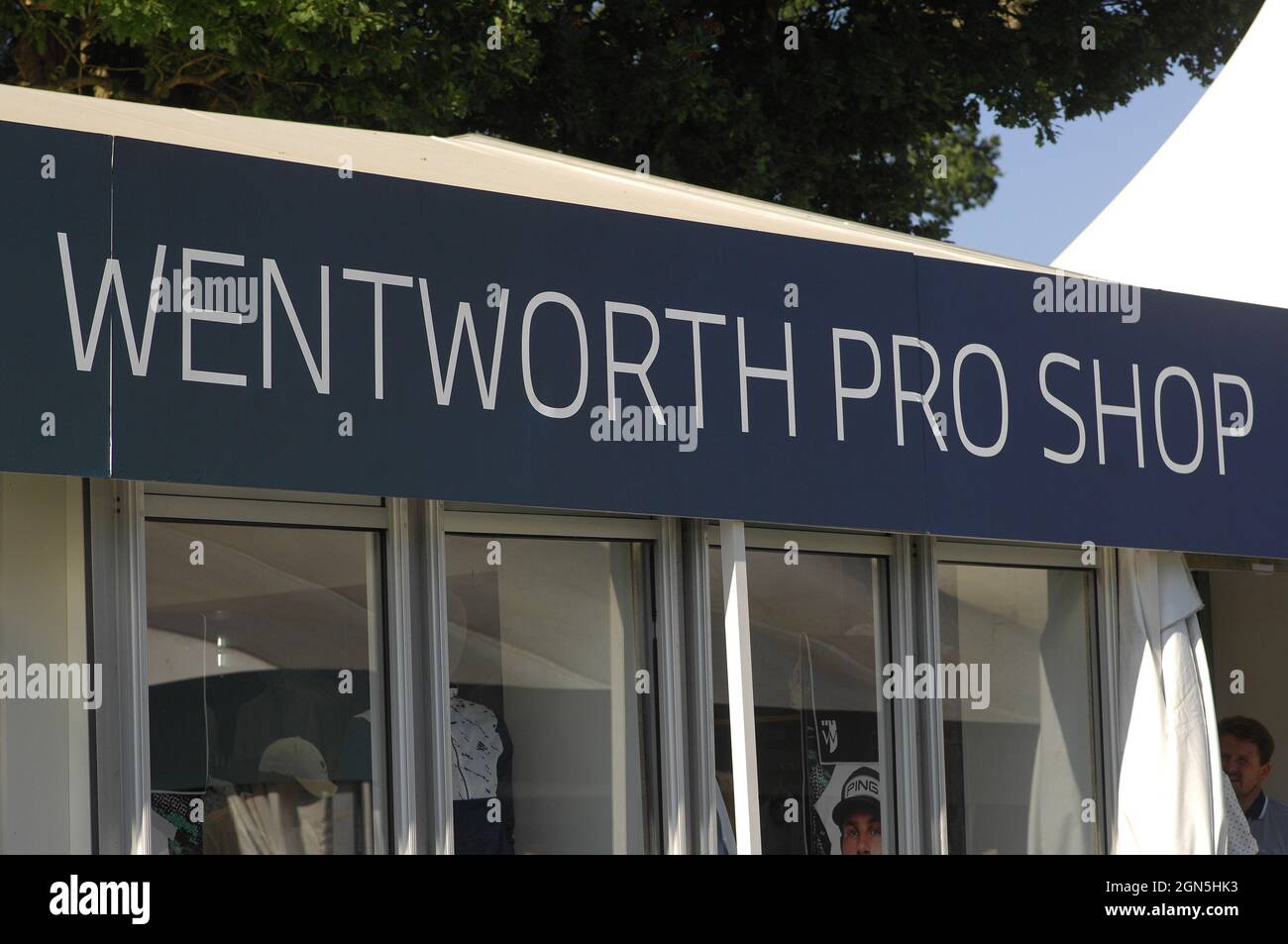 Wentworth Pro shop sign Stock Photo - Alamy