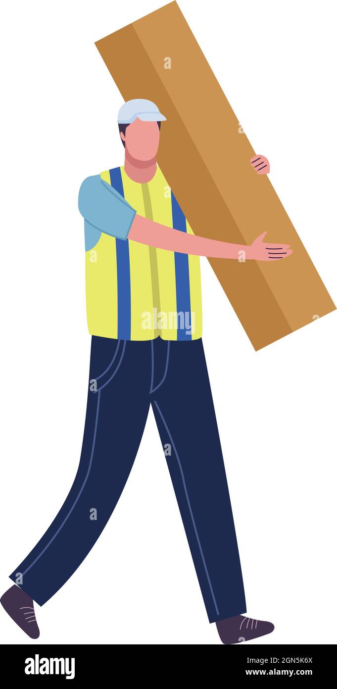 production worker lifting box Stock Vector Image & Art - Alamy