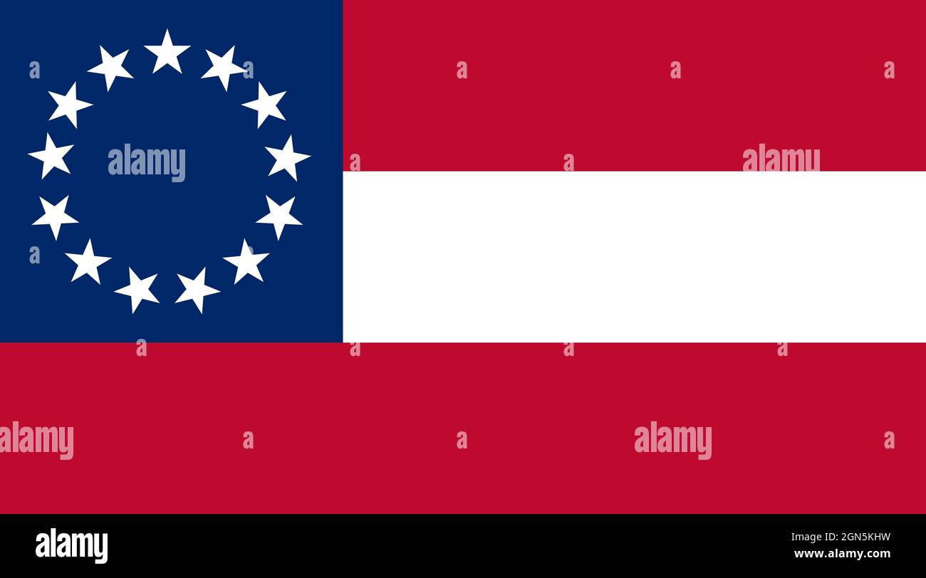 Top view of flag of the Confederate States of America 1861 Stock Photo ...