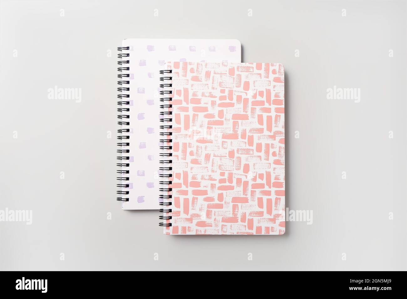 Stylish notebooks on white background Stock Photo - Alamy