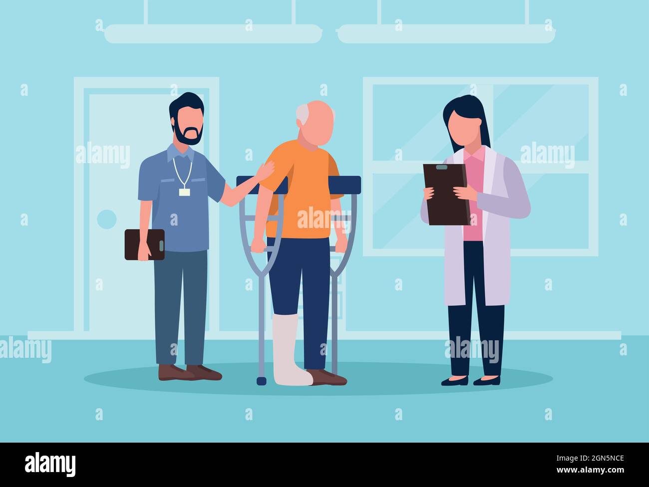 geriatrics doctors and old man Stock Vector Image & Art - Alamy