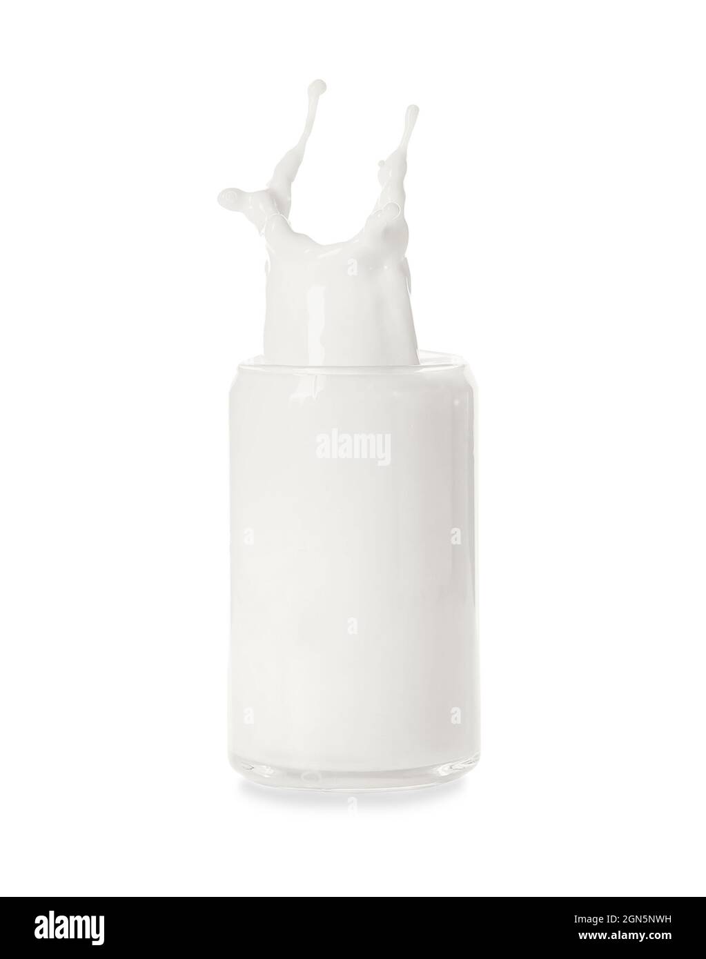 Milk wave of splashes in glass on white background Stock Photo - Alamy