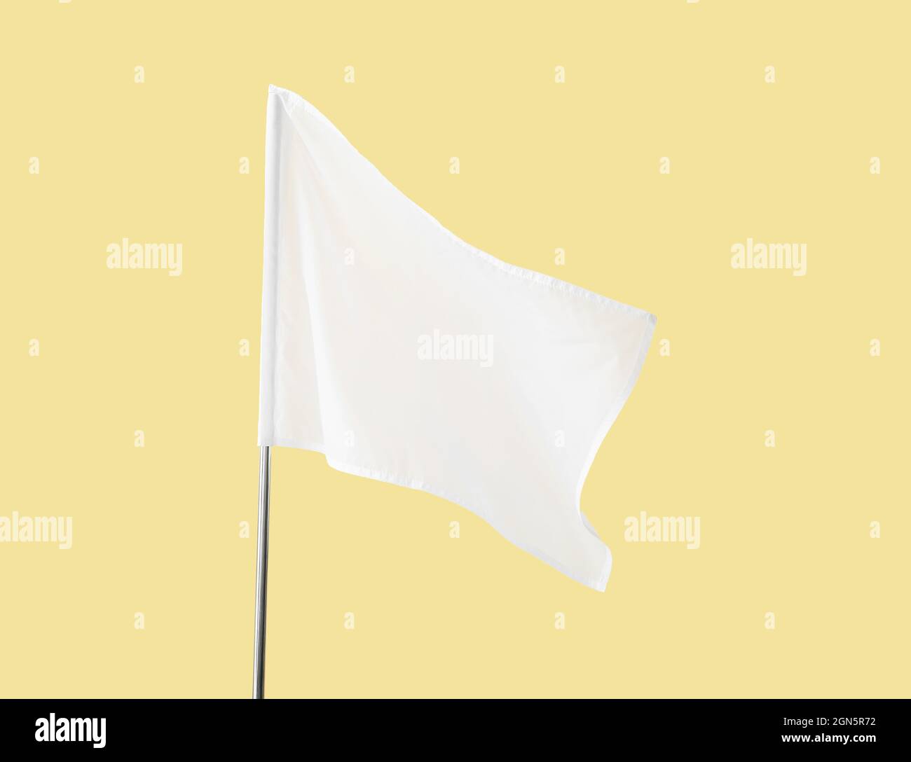 White flag on color background Stock Photo - Alamy