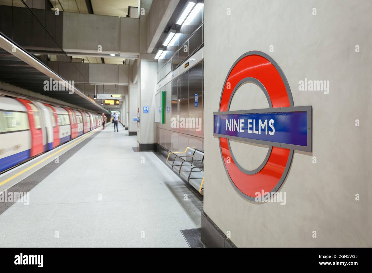 London, UK. 21 September 2021. The new Nine Elms underground station is ...