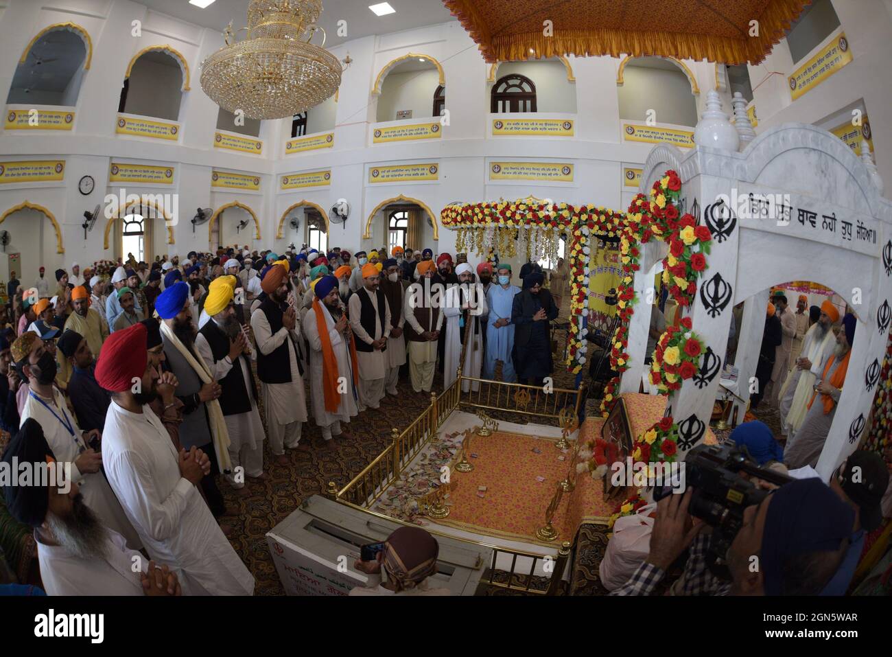 Pakistani Sikh Pilgrims are participating in their religious rituals ...