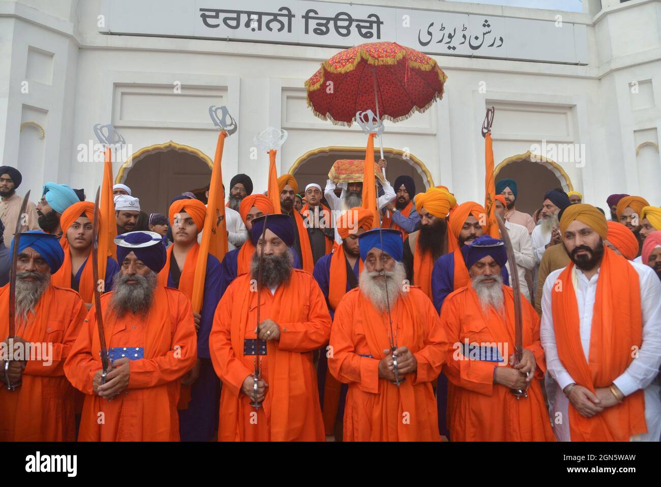 Pakistani Sikh Pilgrims are participating in their religious rituals ...
