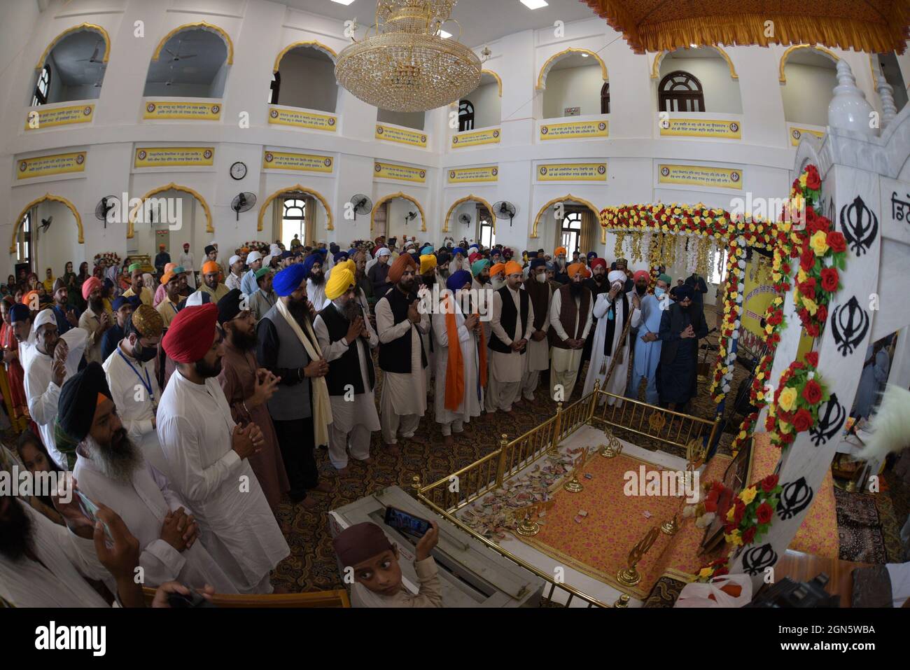 Pakistani Sikh Pilgrims are participating in their religious rituals ...