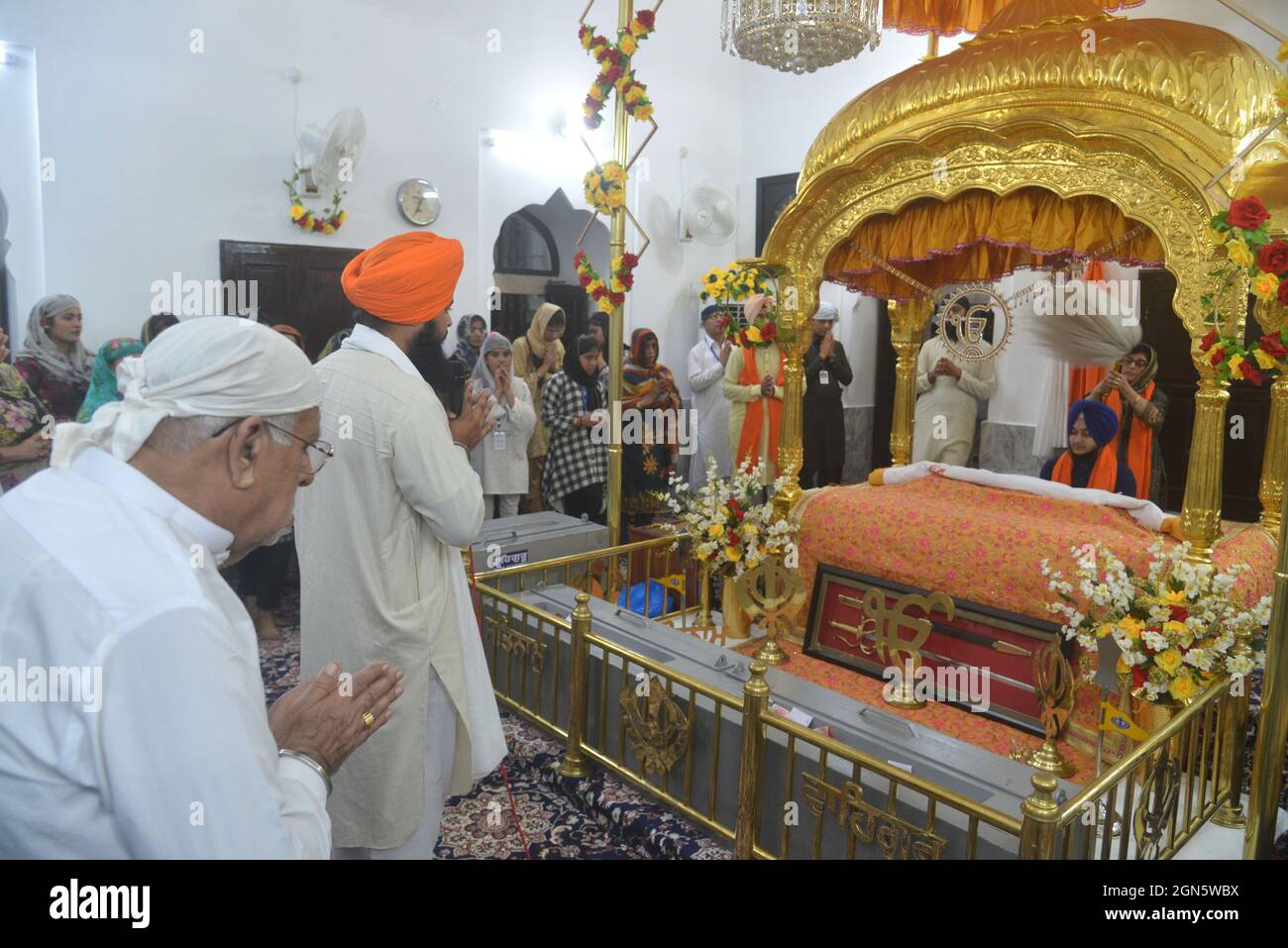 Pakistani Sikh Pilgrims are participating in their religious rituals ...