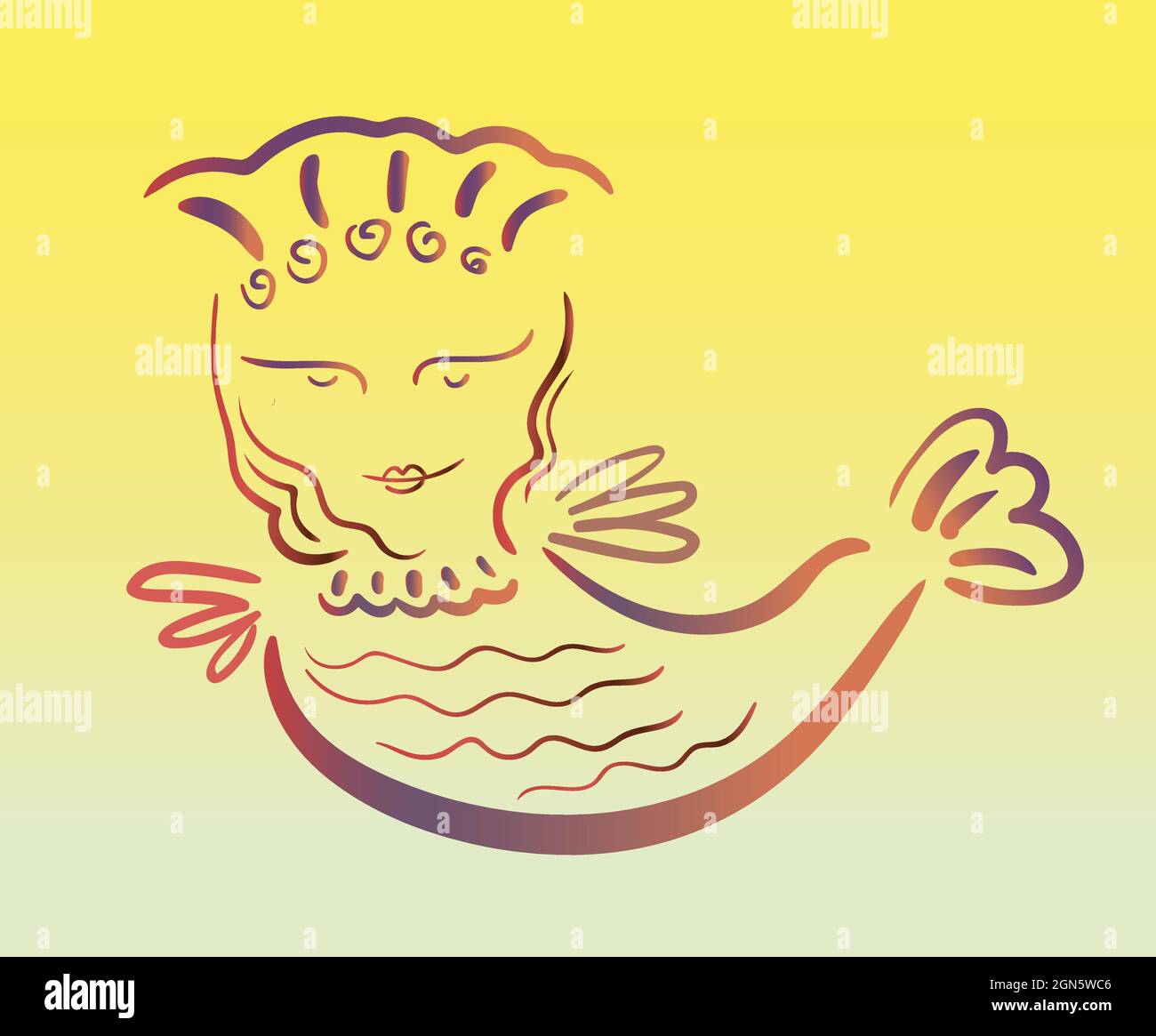 Sirin bird illustration creature from Slavic folklore Stock Vector ...
