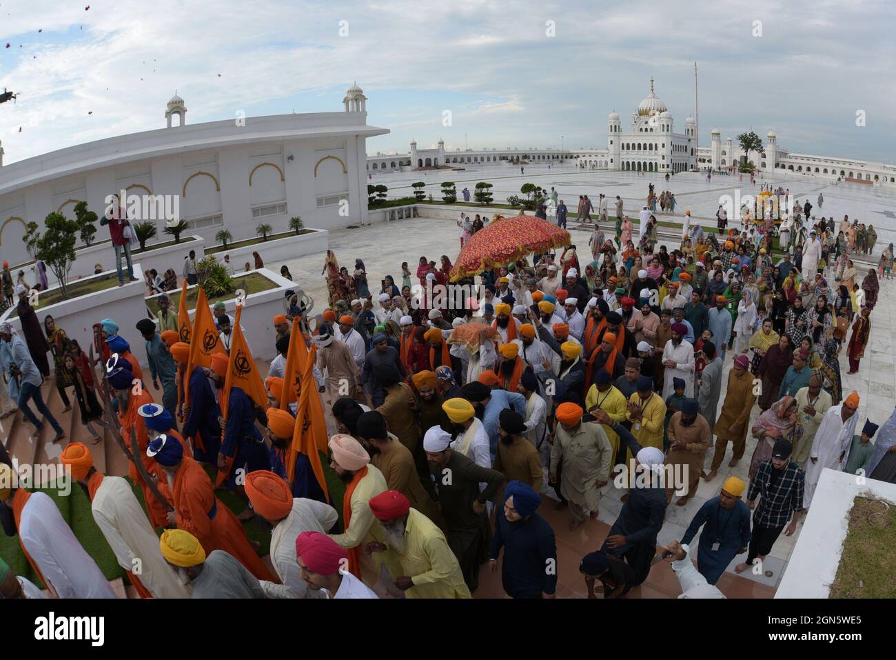 Pakistani Sikh Pilgrims are participating in their religious rituals ...