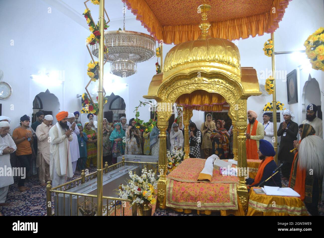 Pakistani Sikh Pilgrims are participating in their religious rituals ...