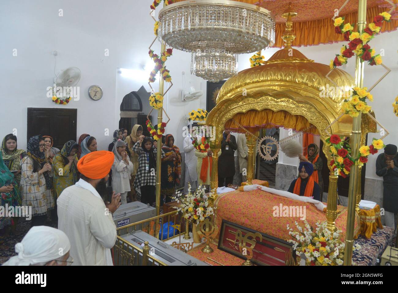 Pakistani Sikh Pilgrims are participating in their religious rituals ...