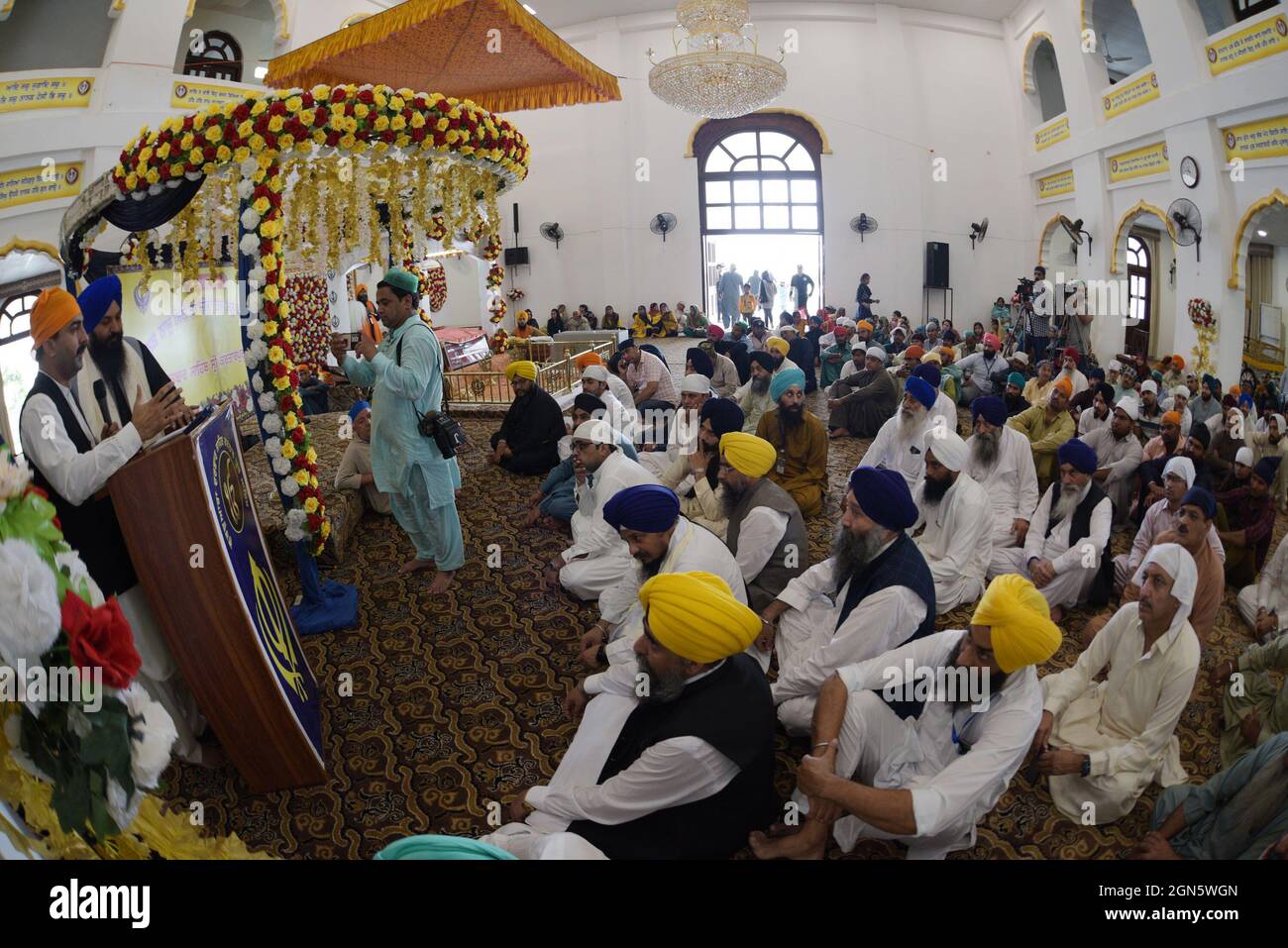 Pakistani Sikh Pilgrims are participating in their religious rituals ...