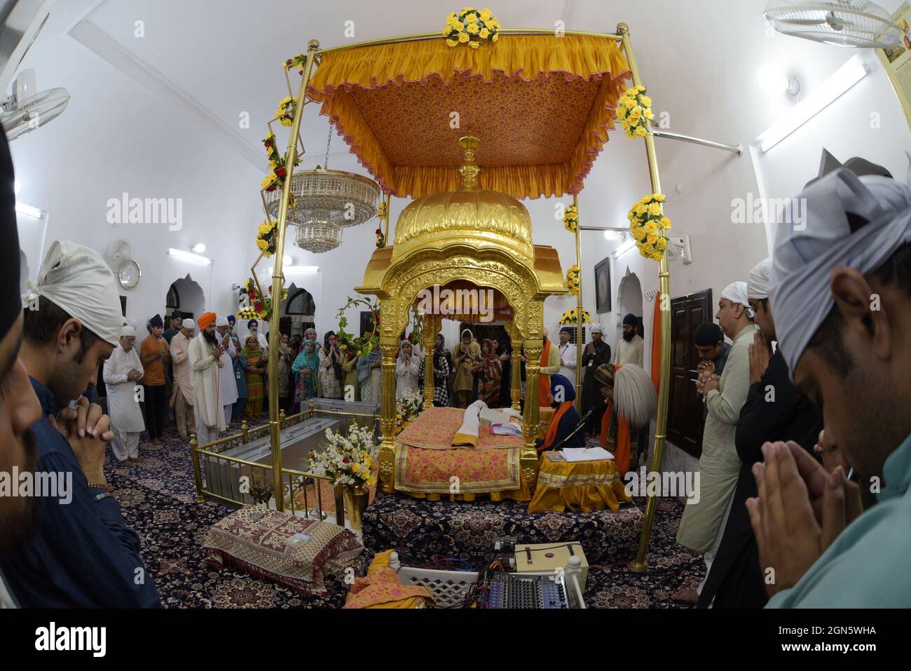 Pakistani Sikh Pilgrims are participating in their religious rituals ...