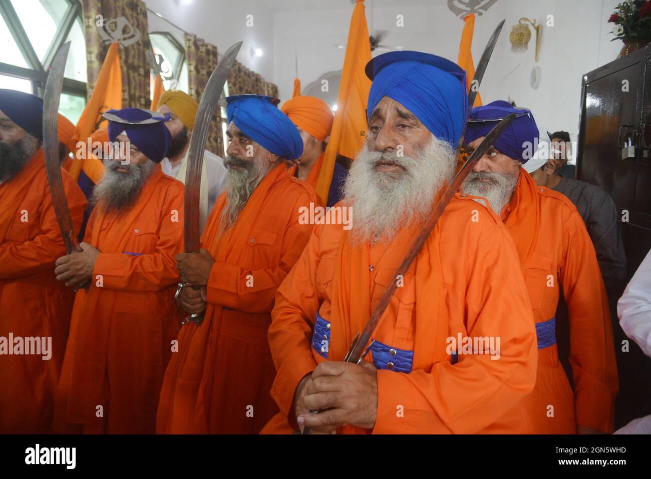 Pakistani Sikh Pilgrims are participating in their religious rituals ...